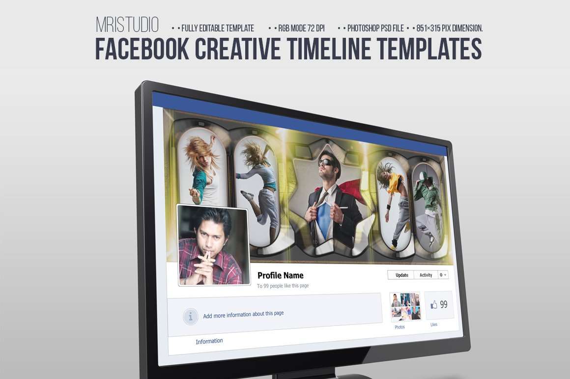 Photoshop Action - Facebook Timeline Timeline Cover Psd