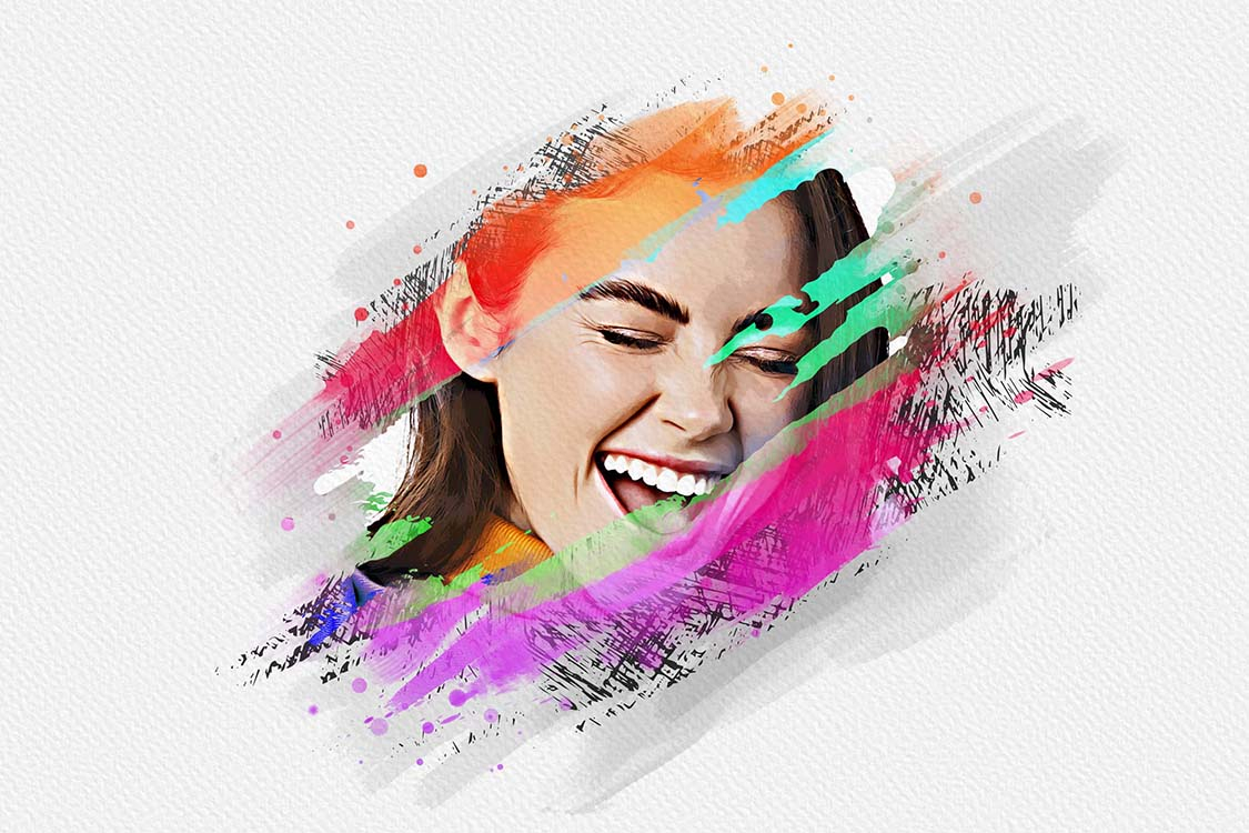 Photoshop Action - Editable Portrait Painting Effect Bundle
