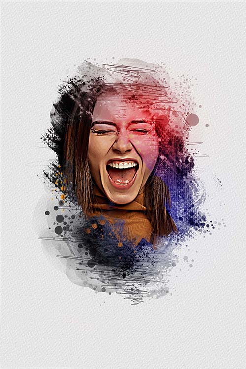 Photoshop Action - Editable Portrait Painting Effect Bundle