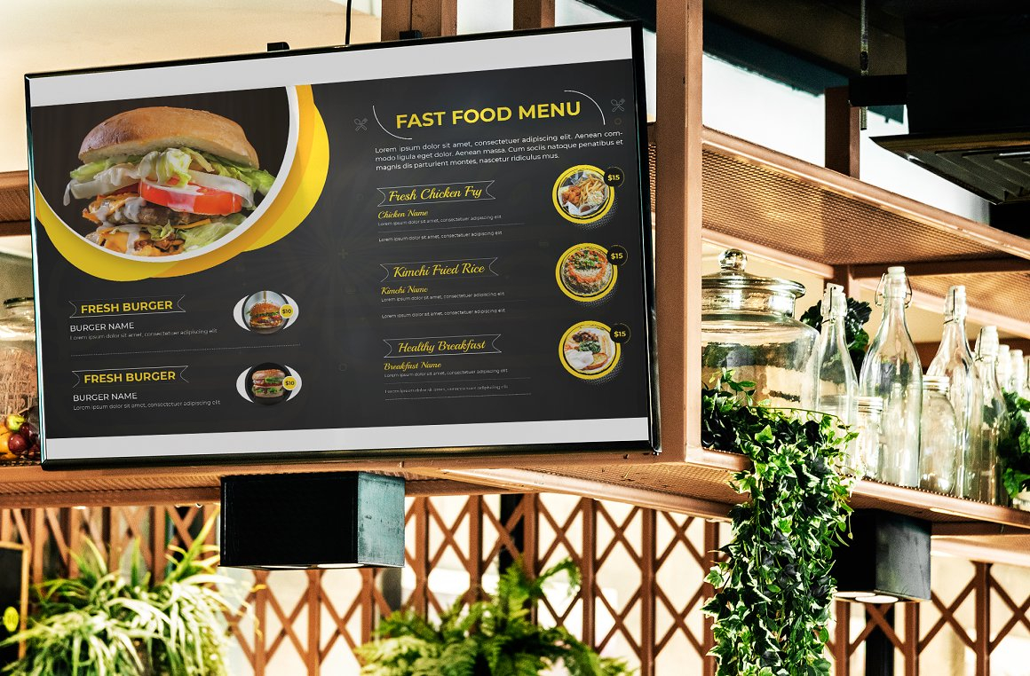 Photoshop Action - Rustic Restaurant Menu Design Templates