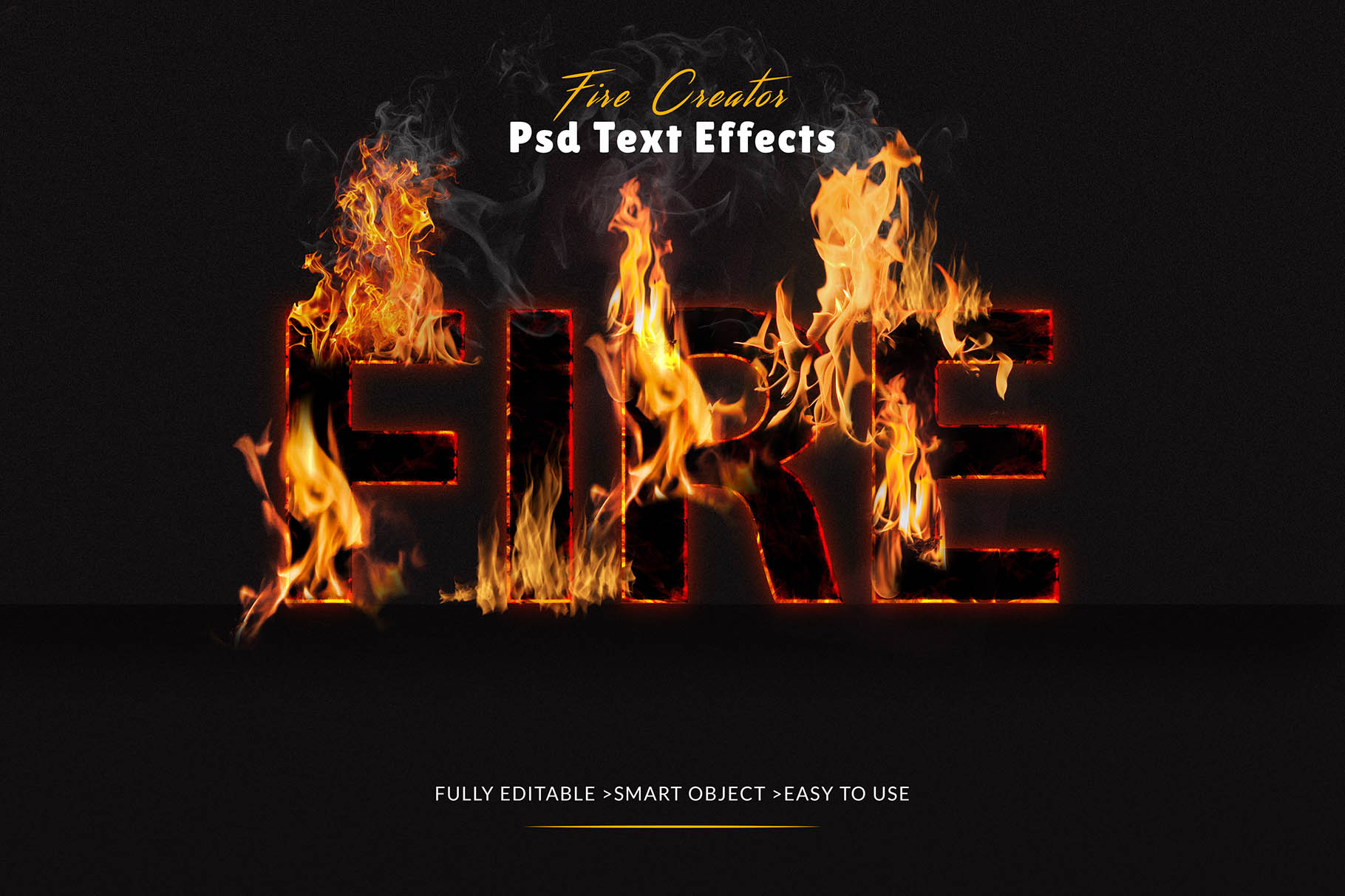 Photoshop Action - Photoshop Fire Text Effect
