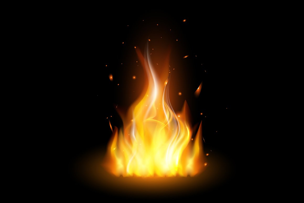 Photoshop Action - Realistic Fire Flames Bundle